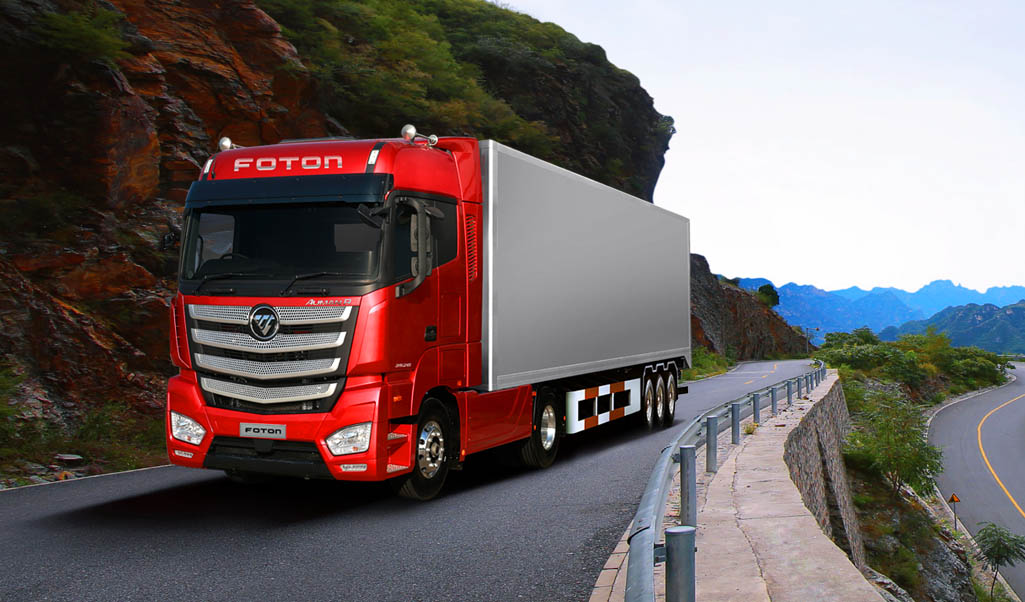 Foton AUMAN EST 4×2 Red Cargo Box